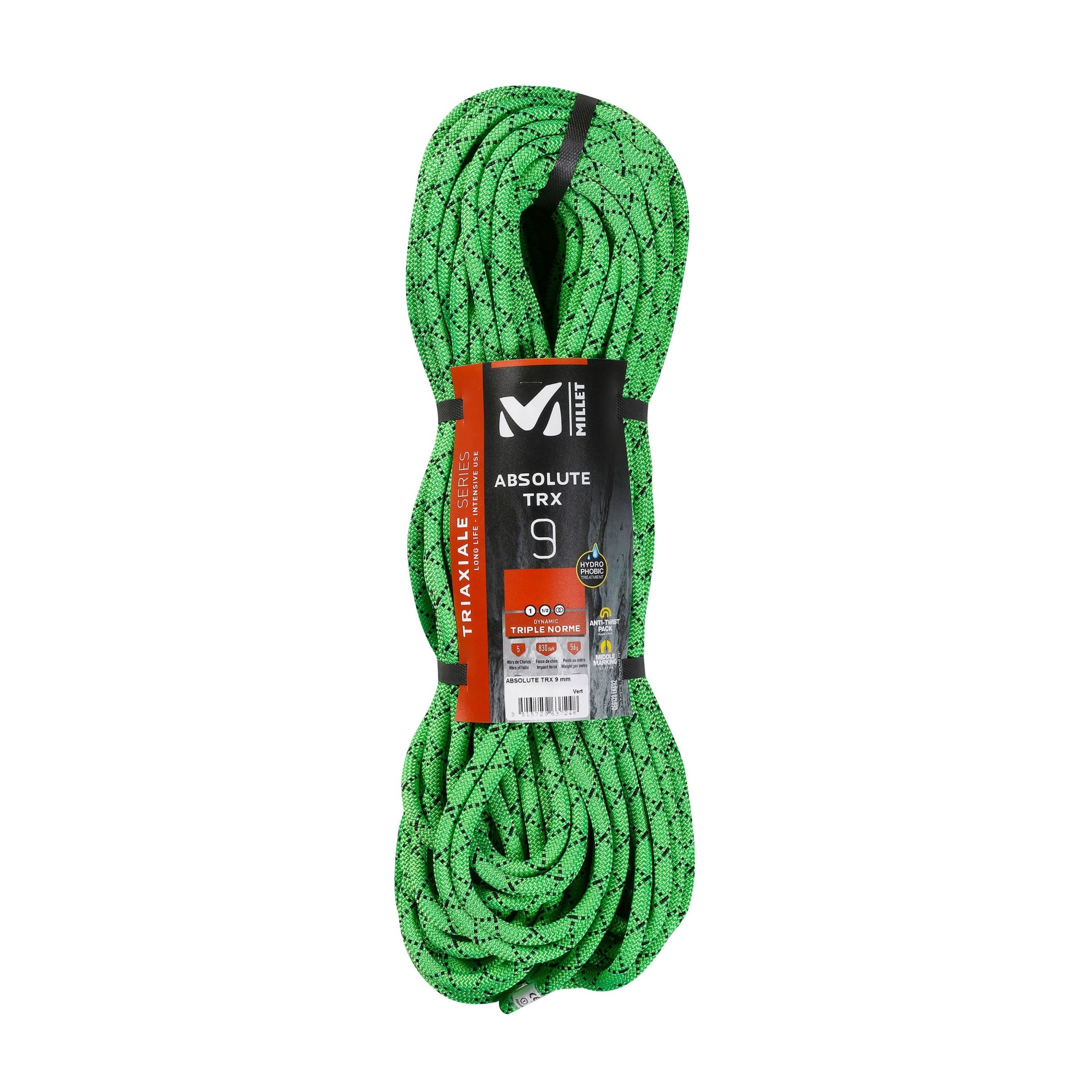 Lina Millet ABSOLUTE TRX 9mm 60m green , Liny dynamiczne, Liny, Sprzęt ...